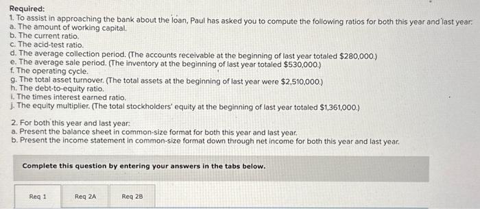 Solved Problem 16-18 (Algo) Common-Size Statements and | Chegg.com