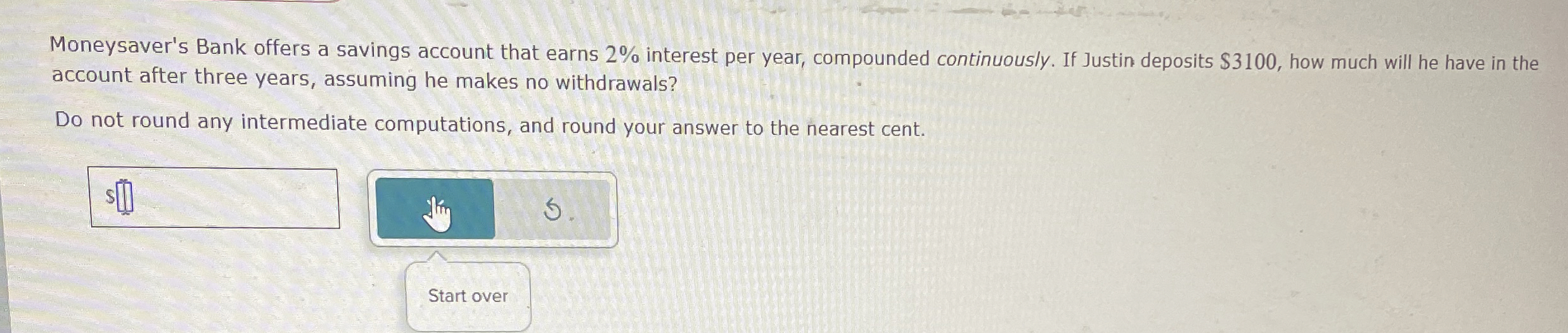 Solved Moneysaver's Bank offers a savings account that earns | Chegg.com