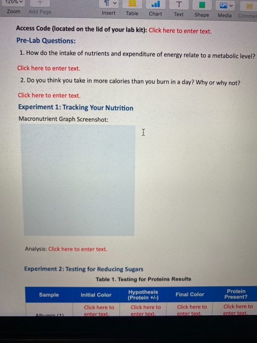 Solved 125% + T Text Zoom Add Page Insert Table Chart Shape | Chegg.com