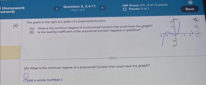 Solved The graph to the right is a graph of a polynomial | Chegg.com