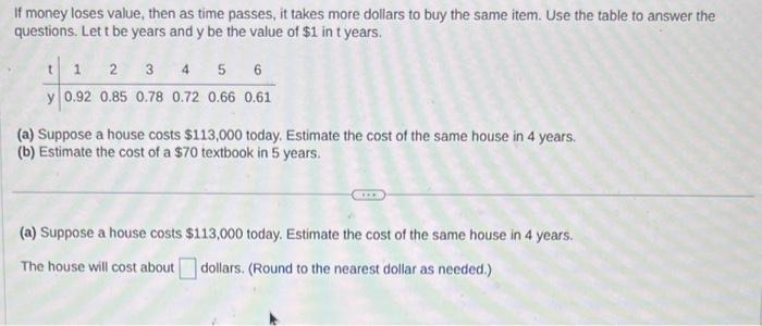 Solved If money loses value, then as time passes, it takes | Chegg.com