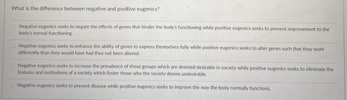 Solved What is the difference between negative and positive | Chegg.com