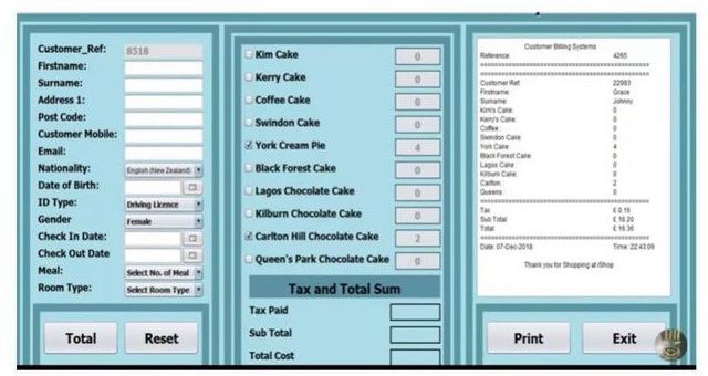Solved Create A Customer Billing Application Using Netbean
