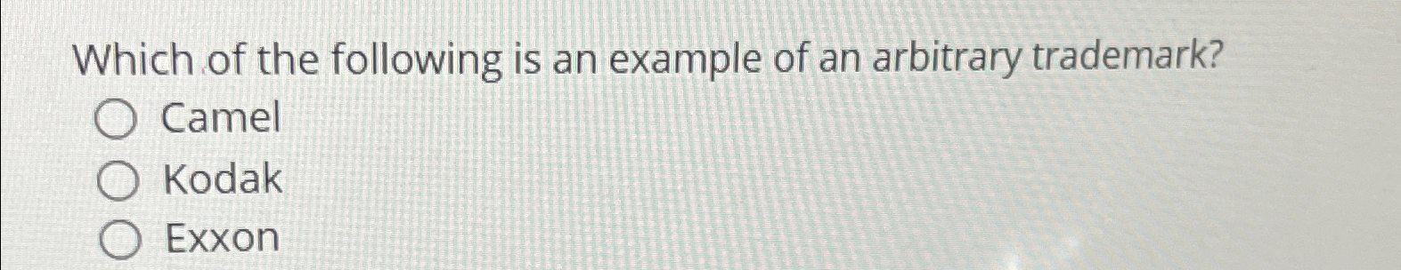 Solved Which of the following is an example of an arbitrary | Chegg.com