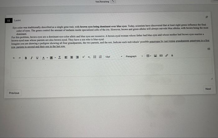 dwinint. Fye color was traditionally deseribed as a | Chegg.com