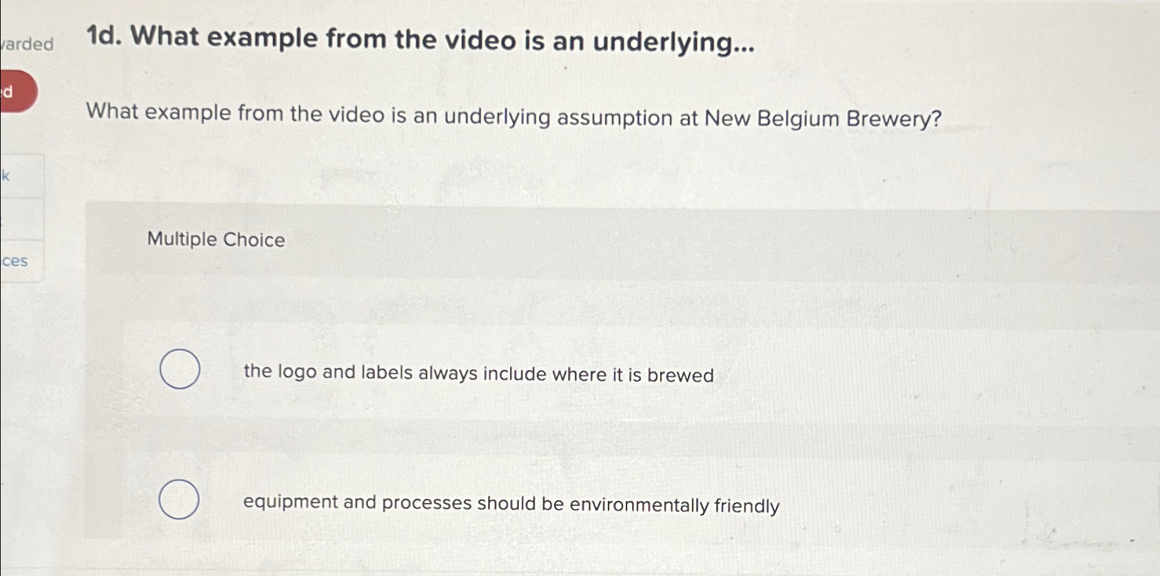 Solved 1d. ﻿What example from the video is an | Chegg.com