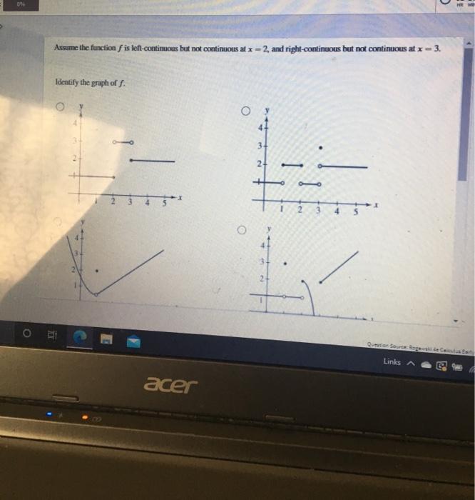 Solved Assume the function f is left-continuous but not | Chegg.com