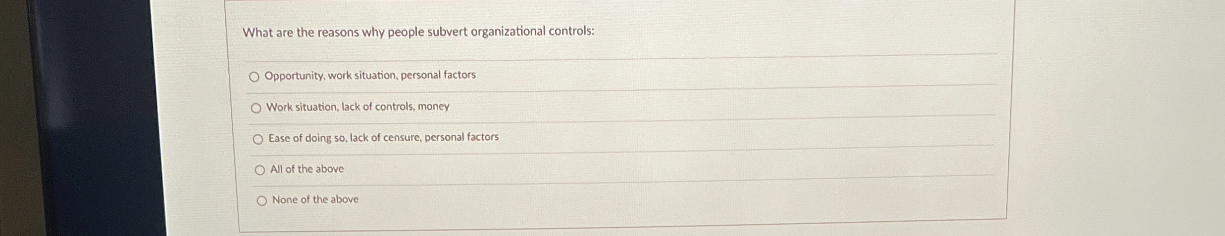 Solved What are the reasons why people subvert | Chegg.com