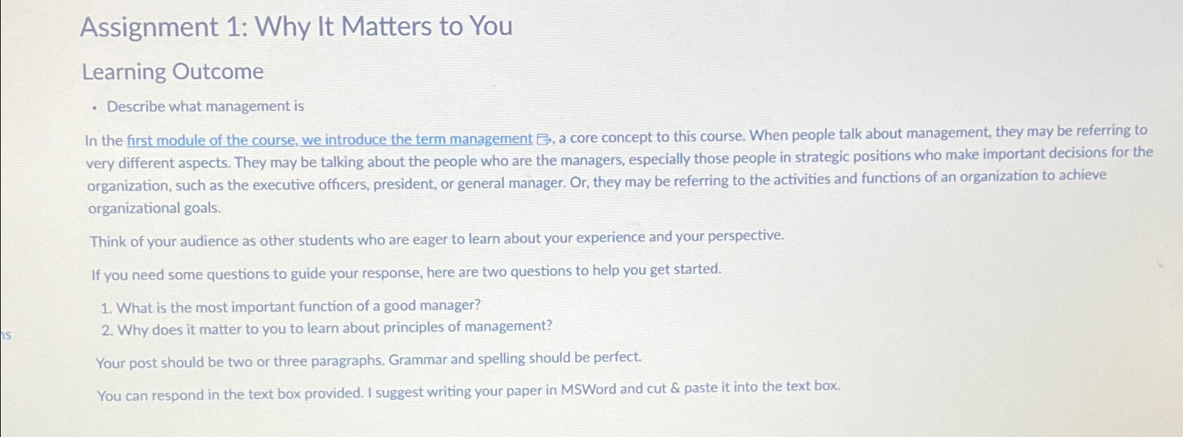Solved Assignment 1 Why It Matters To You Learning 0955
