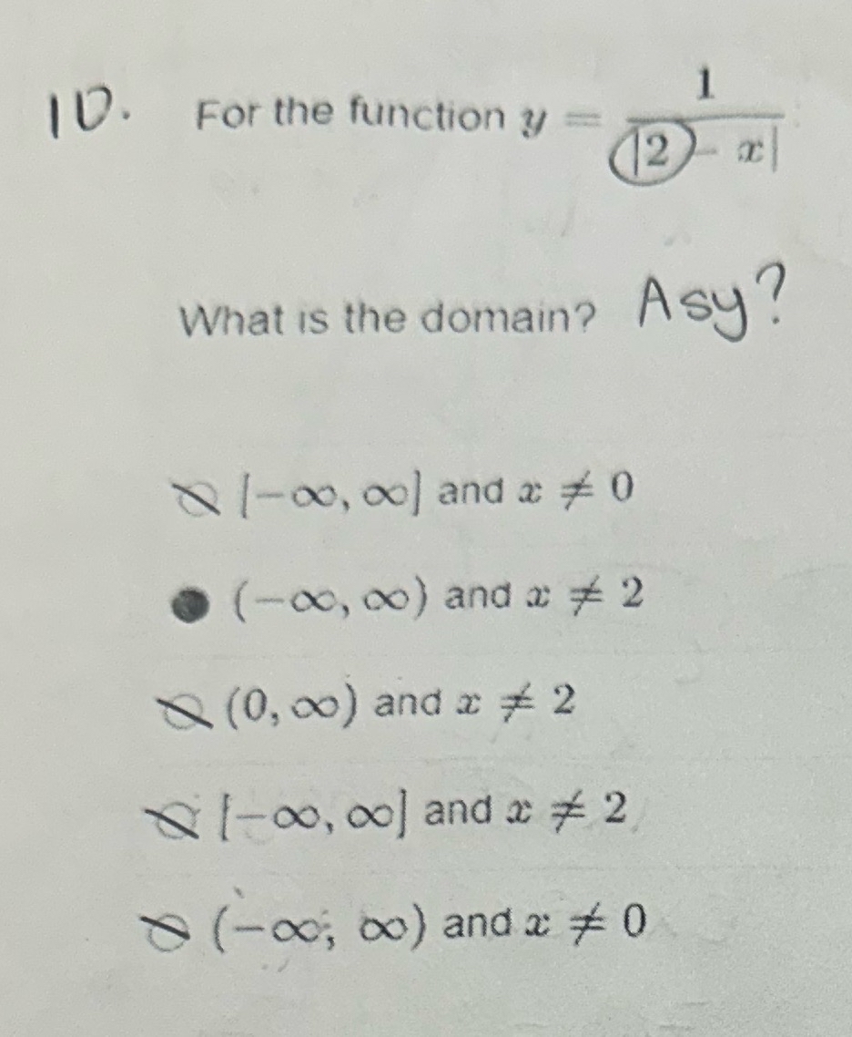 Solved For the function y=1(12)-xWhat is the domain? | Chegg.com