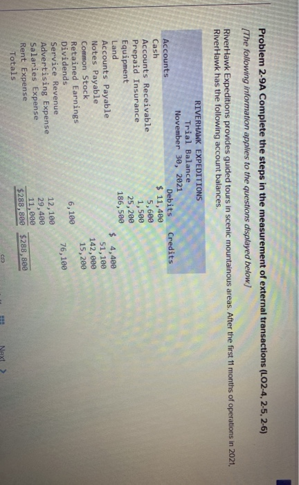 Solved Problem 2-9A Complete the steps in the measurement of | Chegg.com