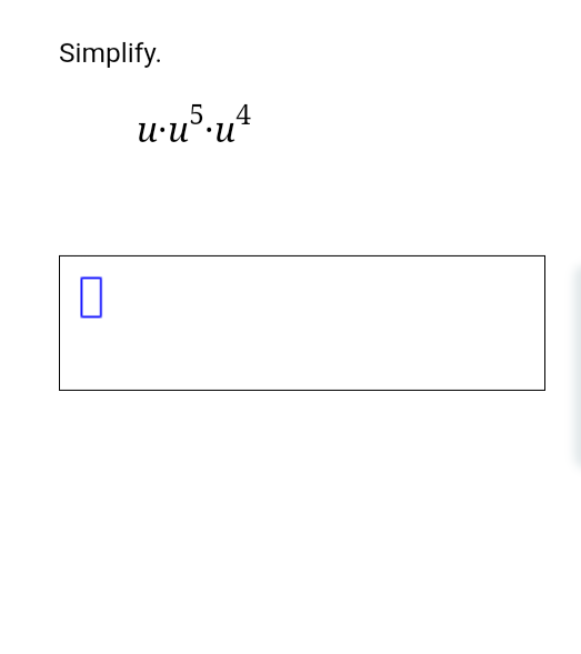 Solved Simplify. u:u.u4 П | Chegg.com