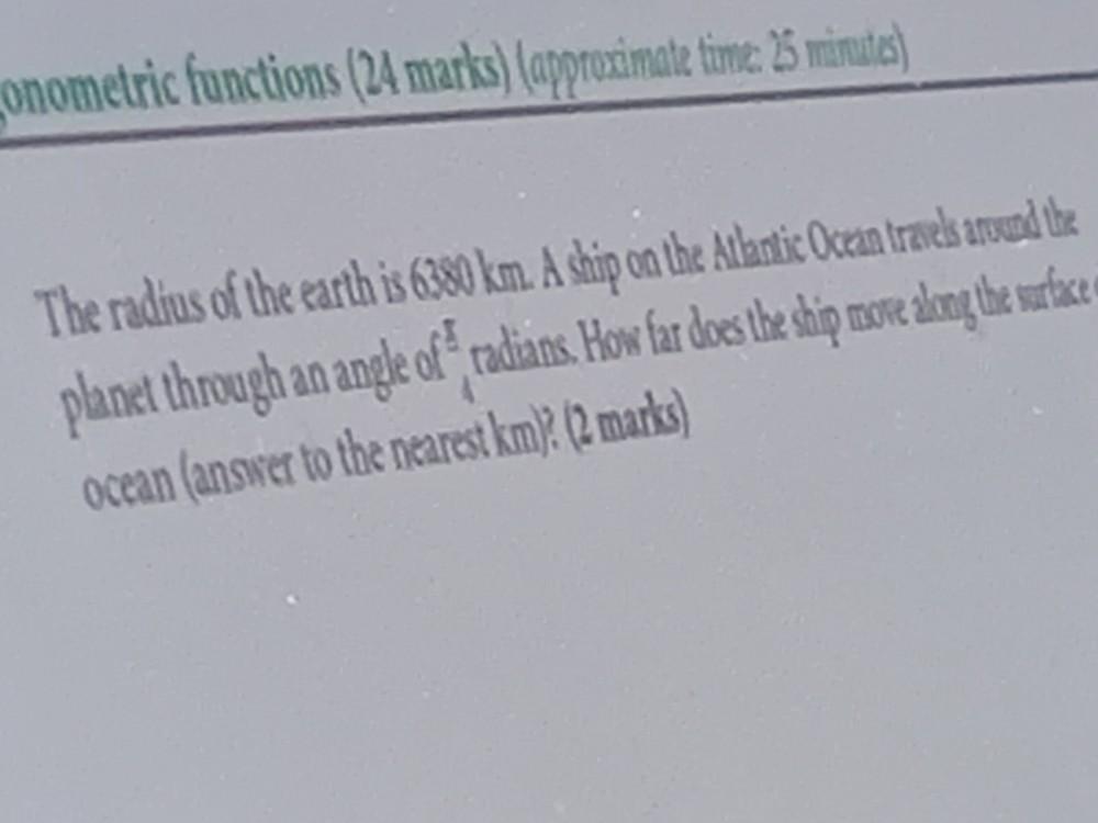 Solved onometric functions (24 marks) (approximate tine: 235 | Chegg.com