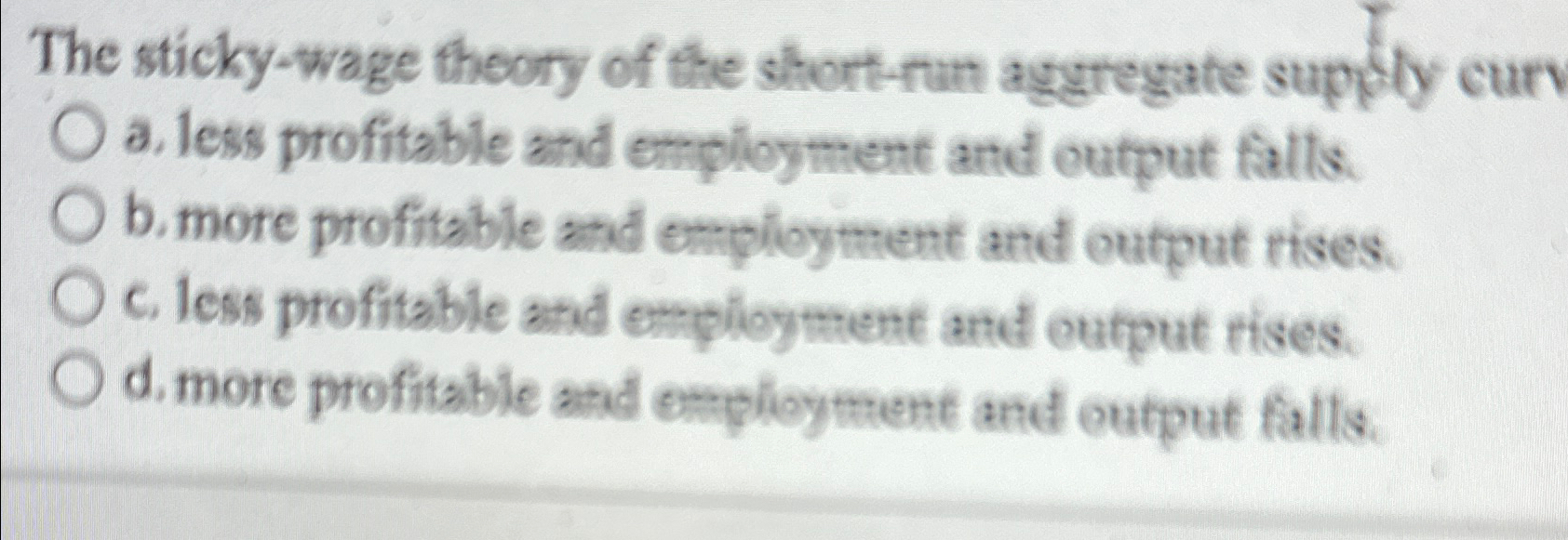Solved The sticky-wage theory of the short-run aggregate | Chegg.com