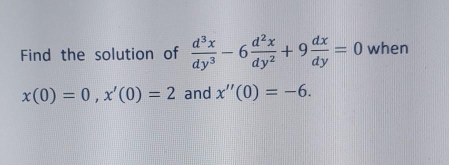 Solved Using the Inverse Operator method solve the following | Chegg.com