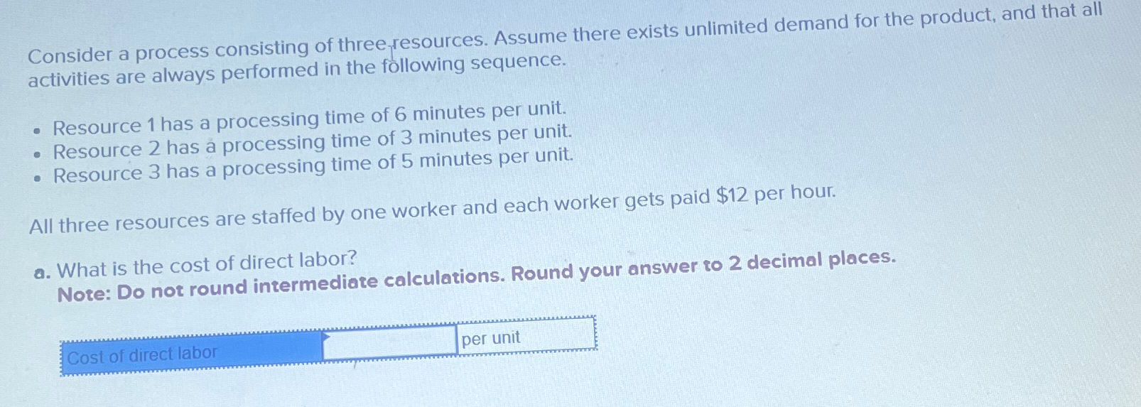 Solved Consider a process consisting of three resources. | Chegg.com
