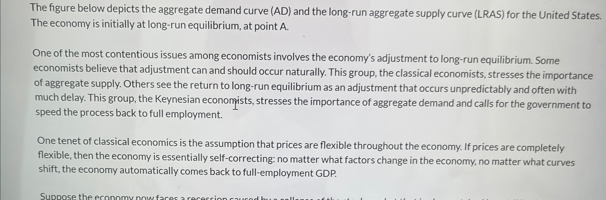 Solved The figure below depicts the aggregate demand curve | Chegg.com