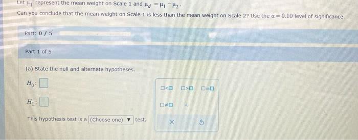 Solved Comparing scales: in an experiment to determine | Chegg.com