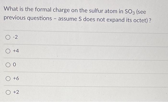 Solved According to VSEPR Theory, a molecule of SO3 will | Chegg.com