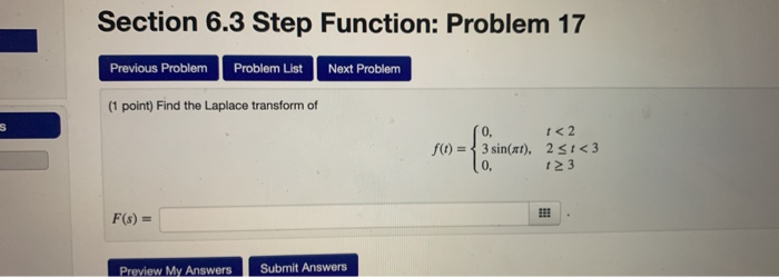 Solved Section 6.3 Step Function: Problem 17 Previous | Chegg.com