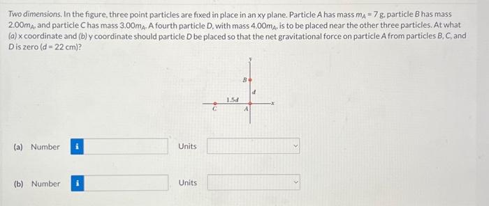 Solved Two dimensions. In the figure, three point particles | Chegg.com