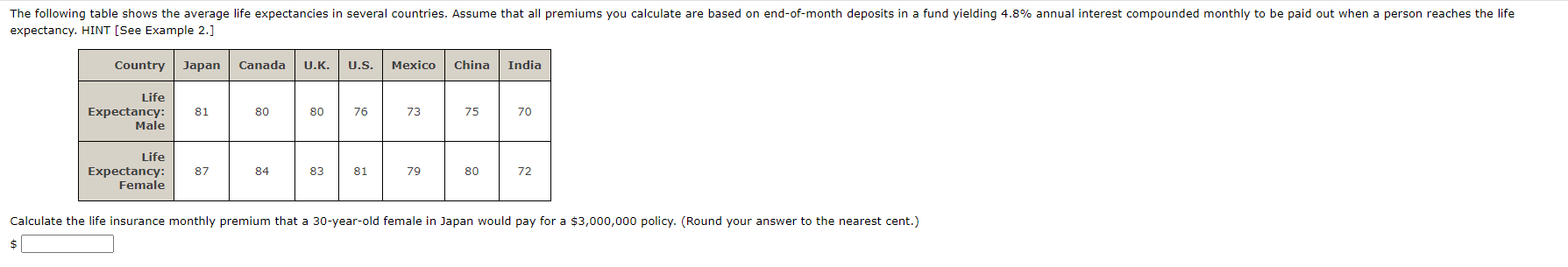 Solved expectancy. HINT [See Example | Chegg.com