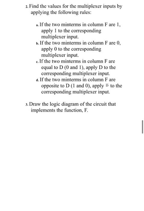 Solved PROCEDURES Implement a logic function using MUX | Chegg.com