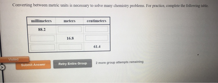 Solved Converting between metric units is necessary to solve | Chegg.com
