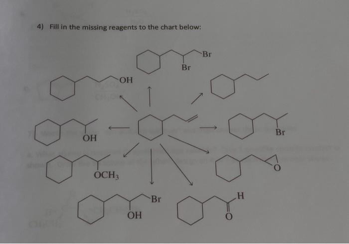 Solved 4) Fill in the missing reagents to the chart below: | Chegg.com