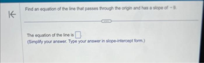 Solved Find an equation of the line that passes through the | Chegg.com