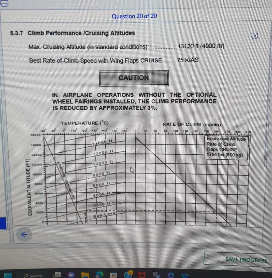 3.7 Climb Performance ICruising Altitudes Max. | Chegg.com