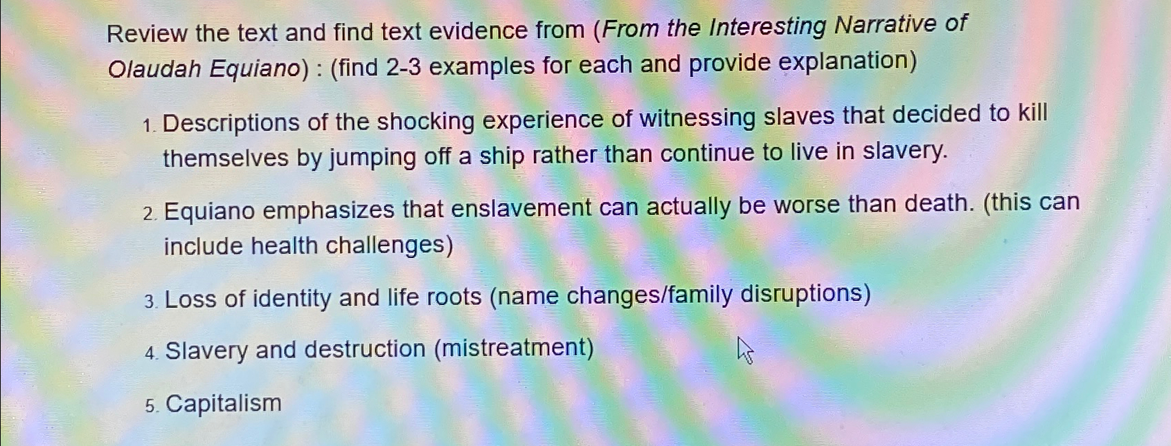 Solved Review the text and find text evidence from (From the | Chegg.com