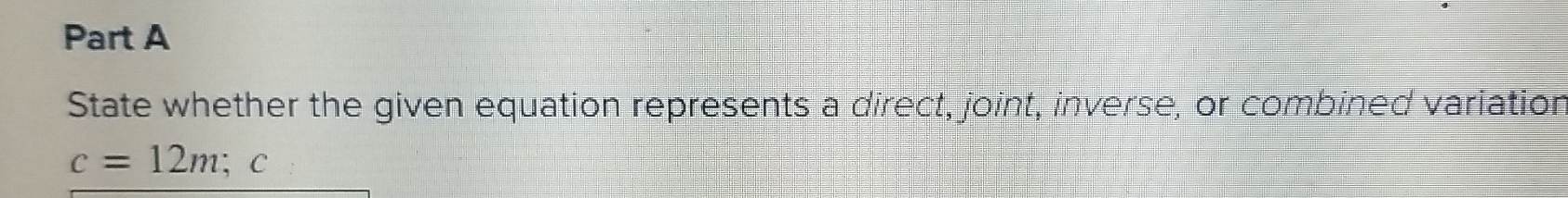 Solved Part AState whether the given equation represents a | Chegg.com