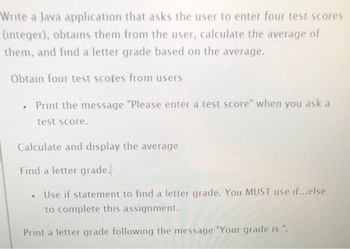 Solved Write a Java application that asks the user to enter | Chegg.com
