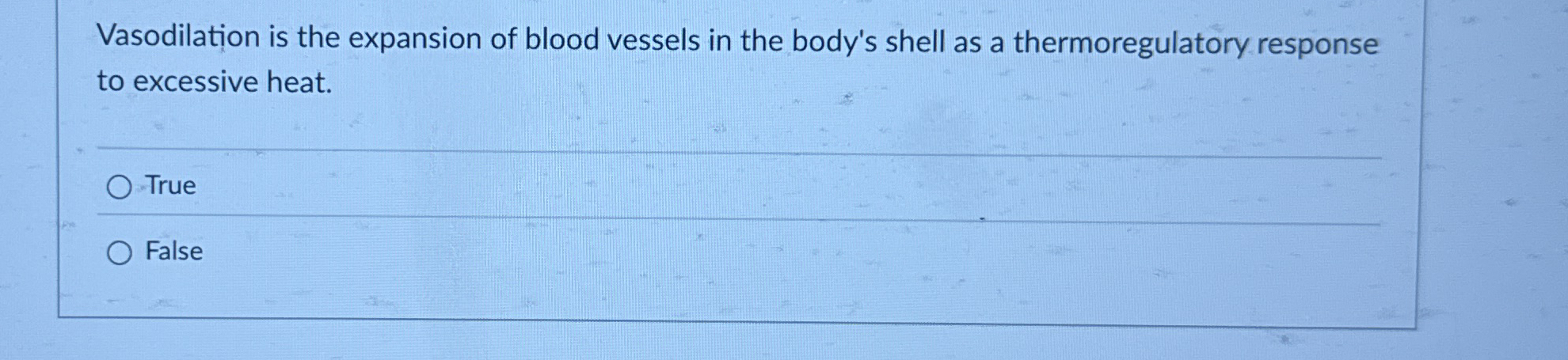 Solved Vasodilation is the expansion of blood vessels in the | Chegg.com