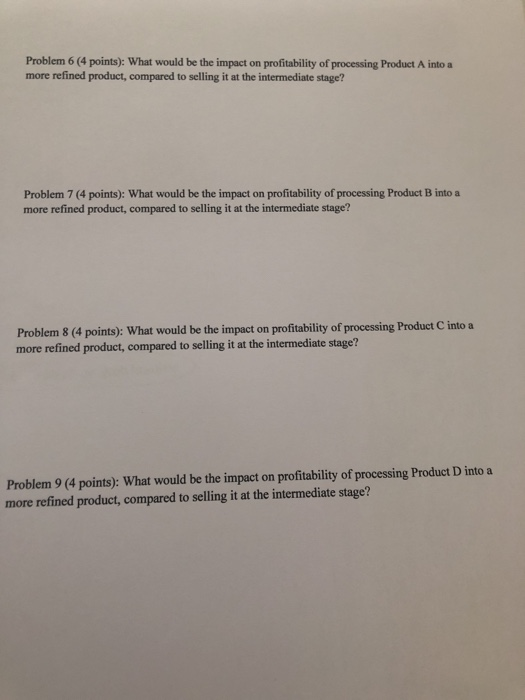 Solved Use the following information to complete Problemes | Chegg.com