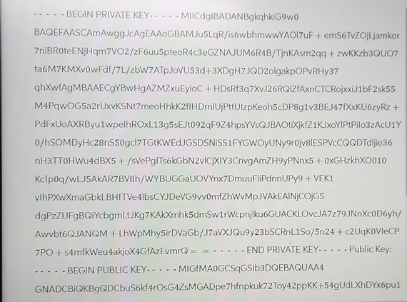 Solved ... . ﻿BEGIN PRIVATE KEY . . . . | Chegg.com