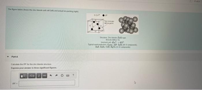 Solved The figure below shows the zinc blende unit cell | Chegg.com