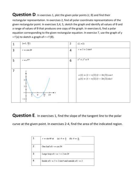 Solved Question A. In exercises 1-2, sketch the plane curve | Chegg.com