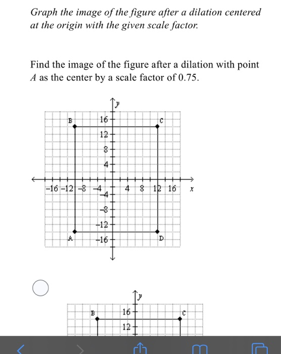 Solved Graph the image of the figure after a dilation | Chegg.com