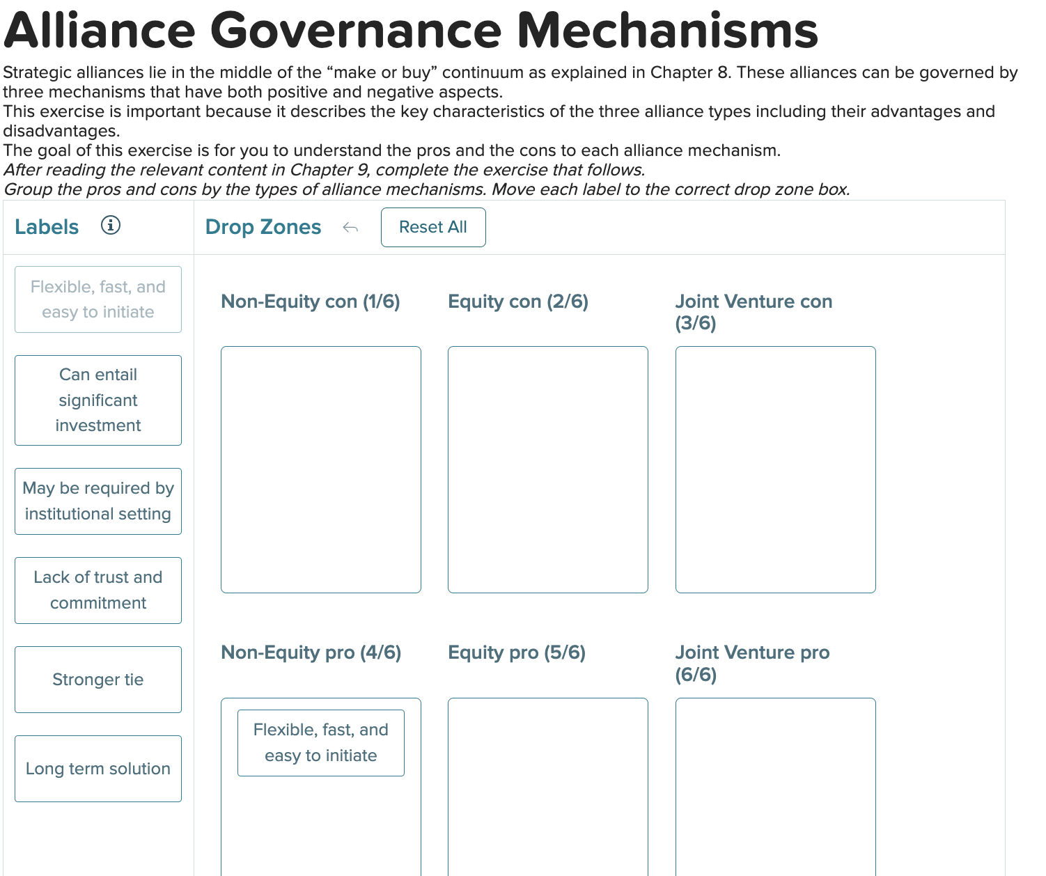 Solved Alliance Governance MechanismsStrategic alliances lie | Chegg.com
