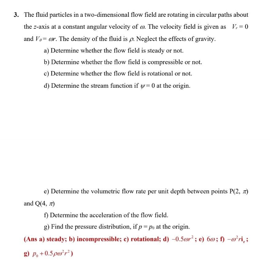 Solved e) ﻿Determine the volumetric flow rate per unit depth | Chegg.com
