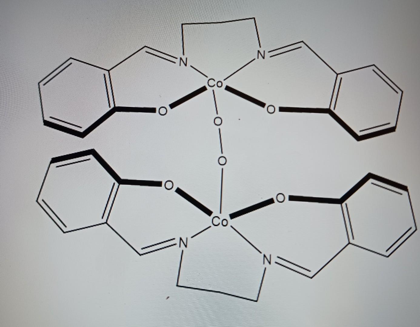 Solved Provide a structure for the O2 bound Co(salen) | Chegg.com
