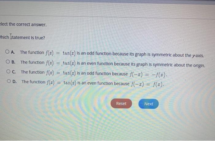 Solved elect the correct answer. Which Itatement is true? II | Chegg.com