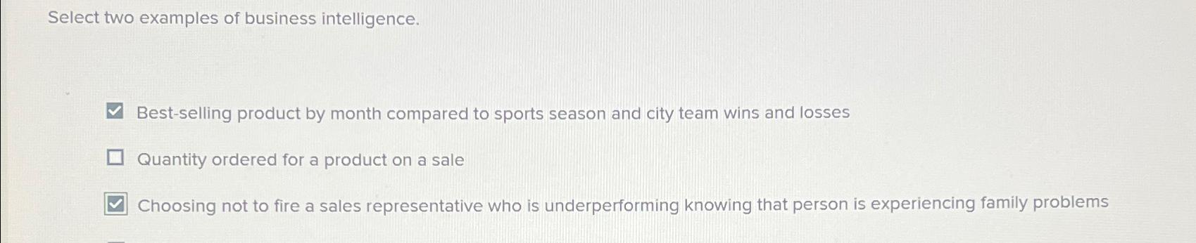 Solved Select two examples of business | Chegg.com