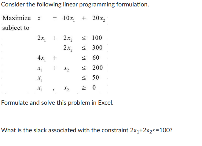 Solved Consider the following linear programming | Chegg.com