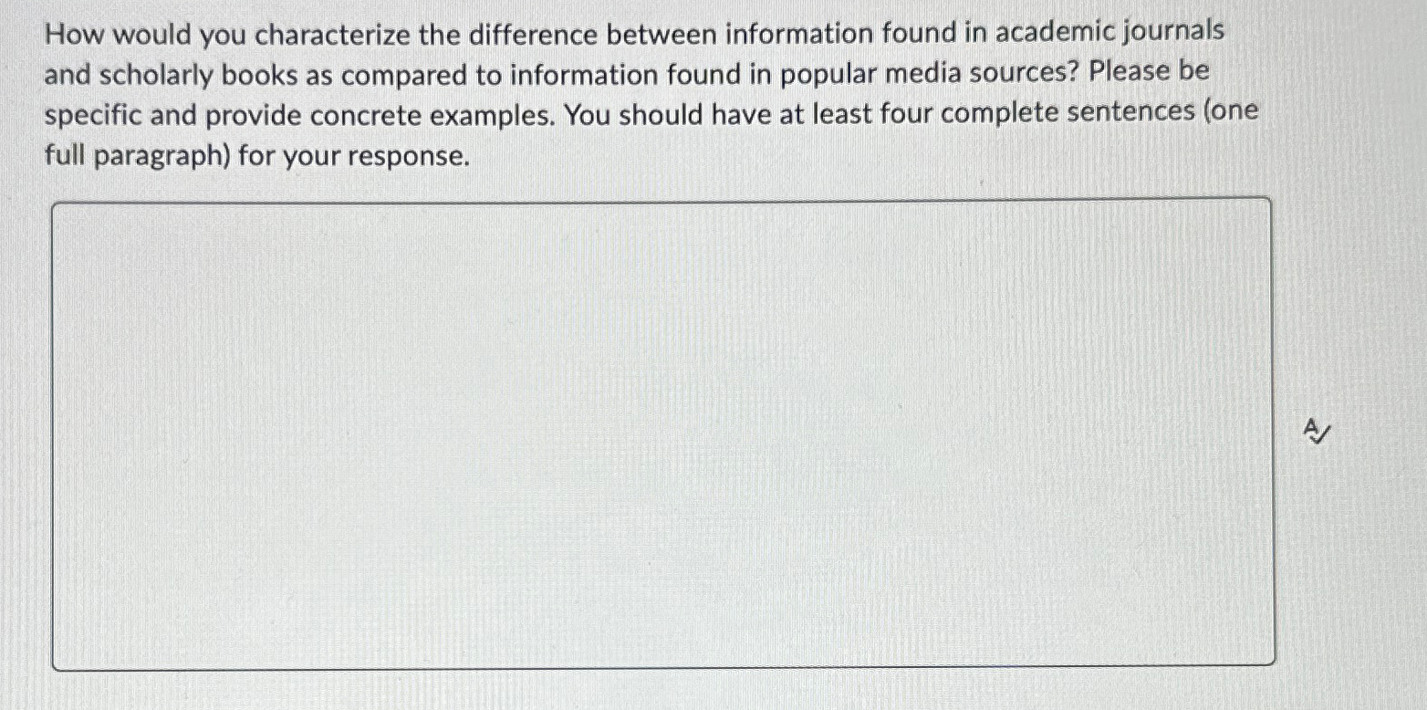 Solved How would you characterize the difference between | Chegg.com