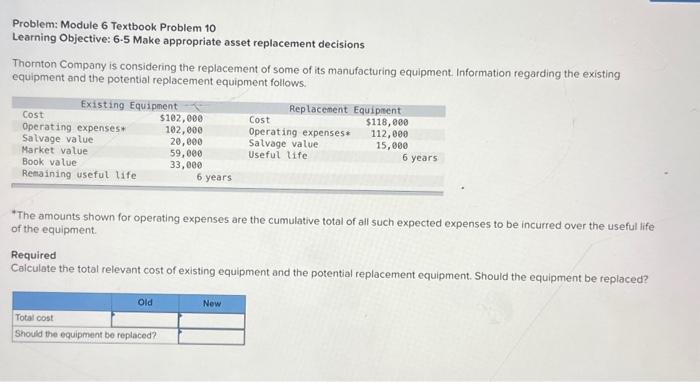 Solved Problem: Module 6 Textbook Problem 10 Learning | Chegg.com