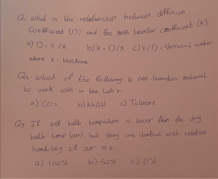 Solved Q1. What is the relationship between coefficient (D) | Chegg.com