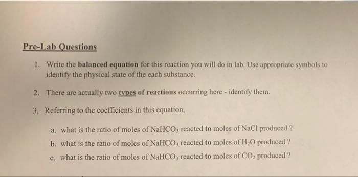 Solved LAB #3: Mole and Mass Relationship in a Chemical | Chegg.com